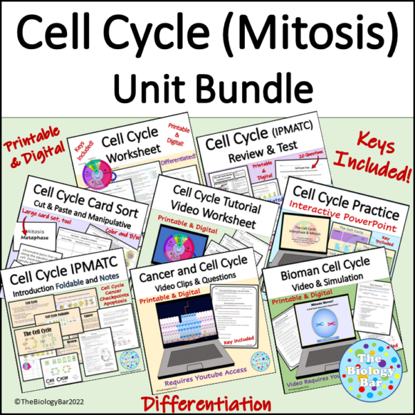 Cell Cycle Mitosis Unit Bundle | Made By Teachers