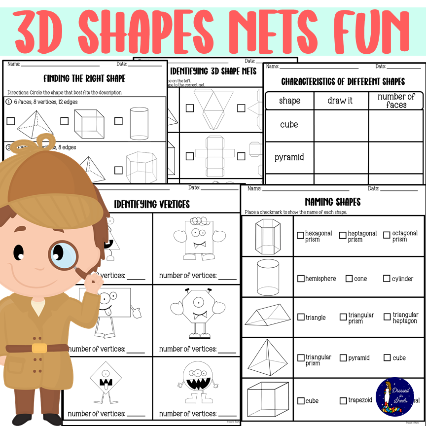 3D Shapes Nets Fun | Made By Teachers