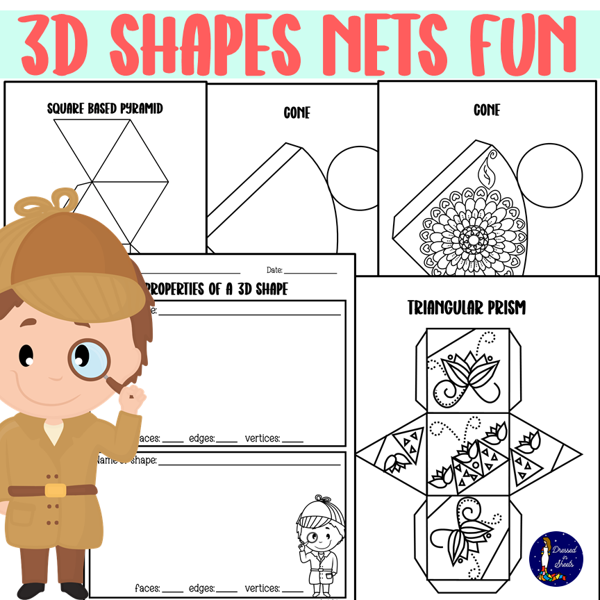 3D Shapes Nets Fun | Made By Teachers