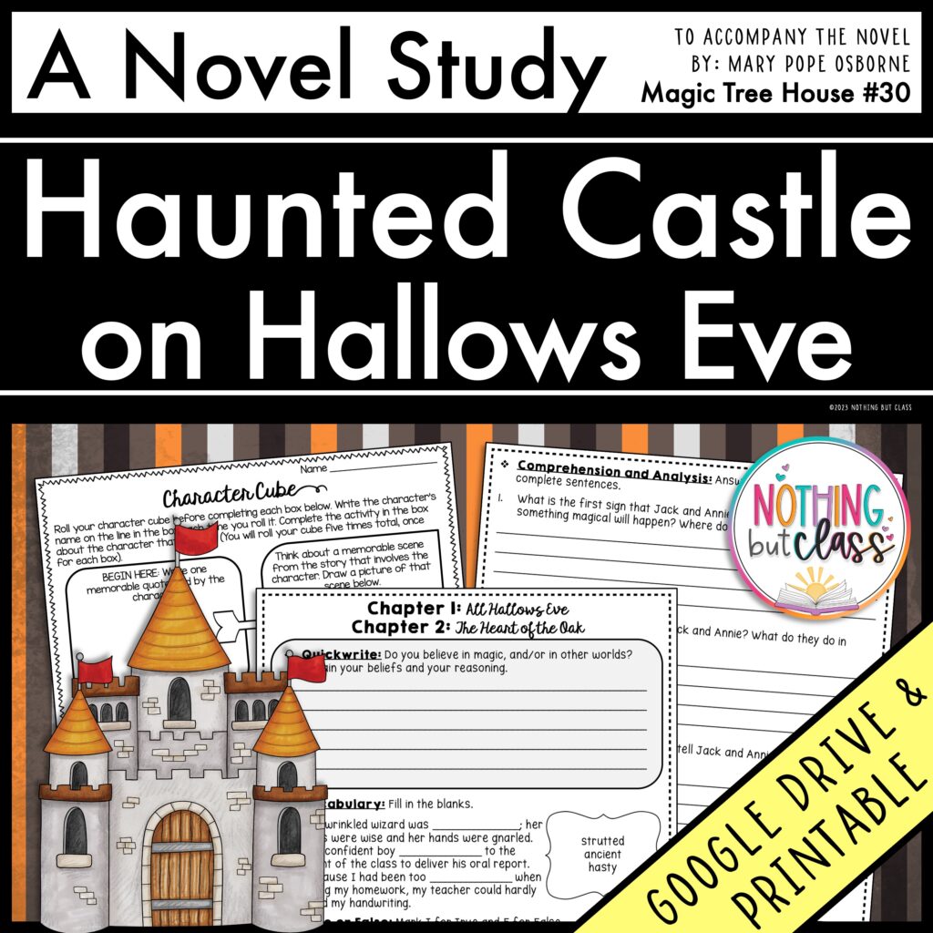 Haunted Castle on Hallows Eve Novel Study Unit | Magic Treehouse Book ...