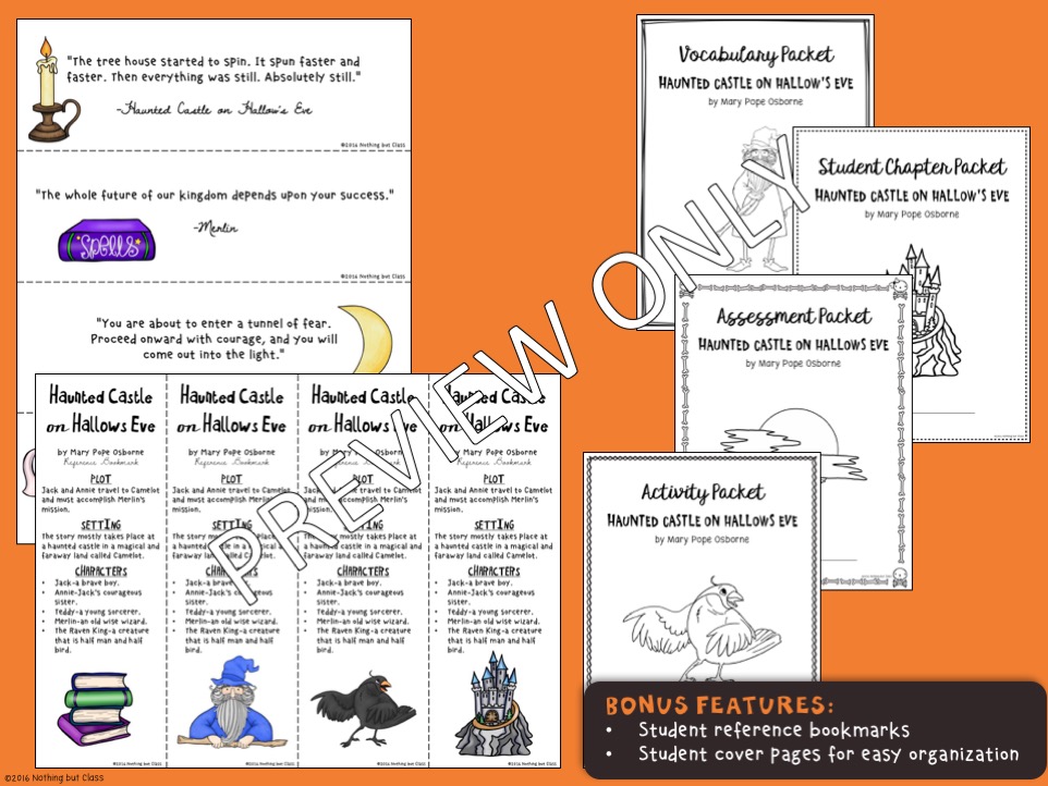 Haunted Castle on Hallows Eve Novel Study Unit | Magic Treehouse Book ...