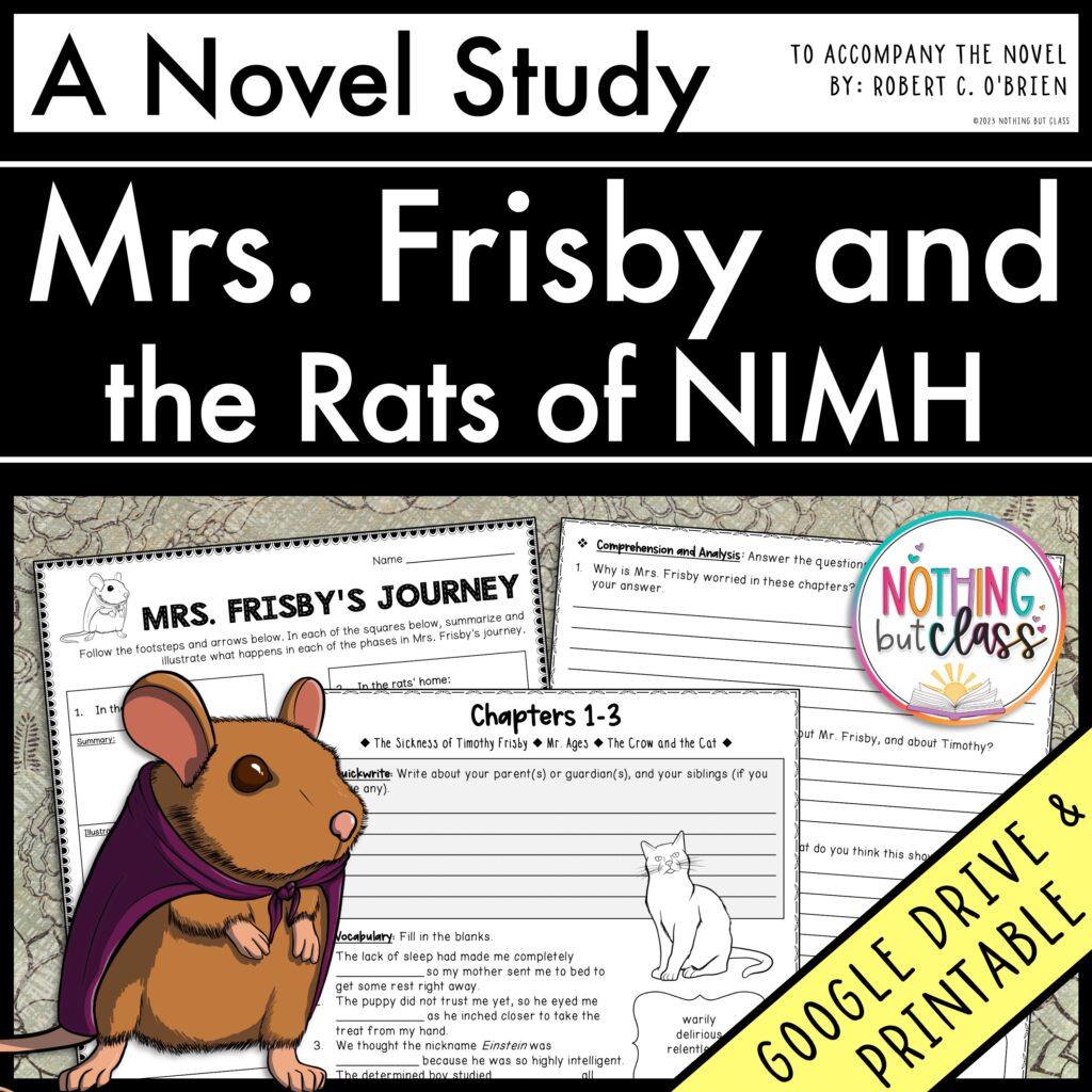 Mrs. Frisby and the Rats of Nimh Novel Study Unit | Made By Teachers
