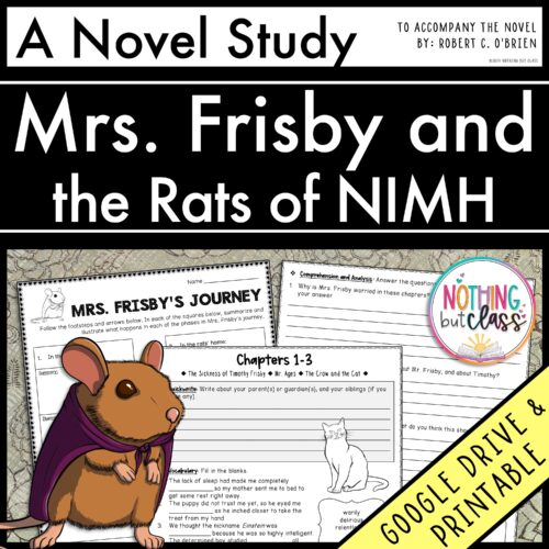 Mrs. Frisby and the Rats of Nimh Novel Study Unit | Made By Teachers