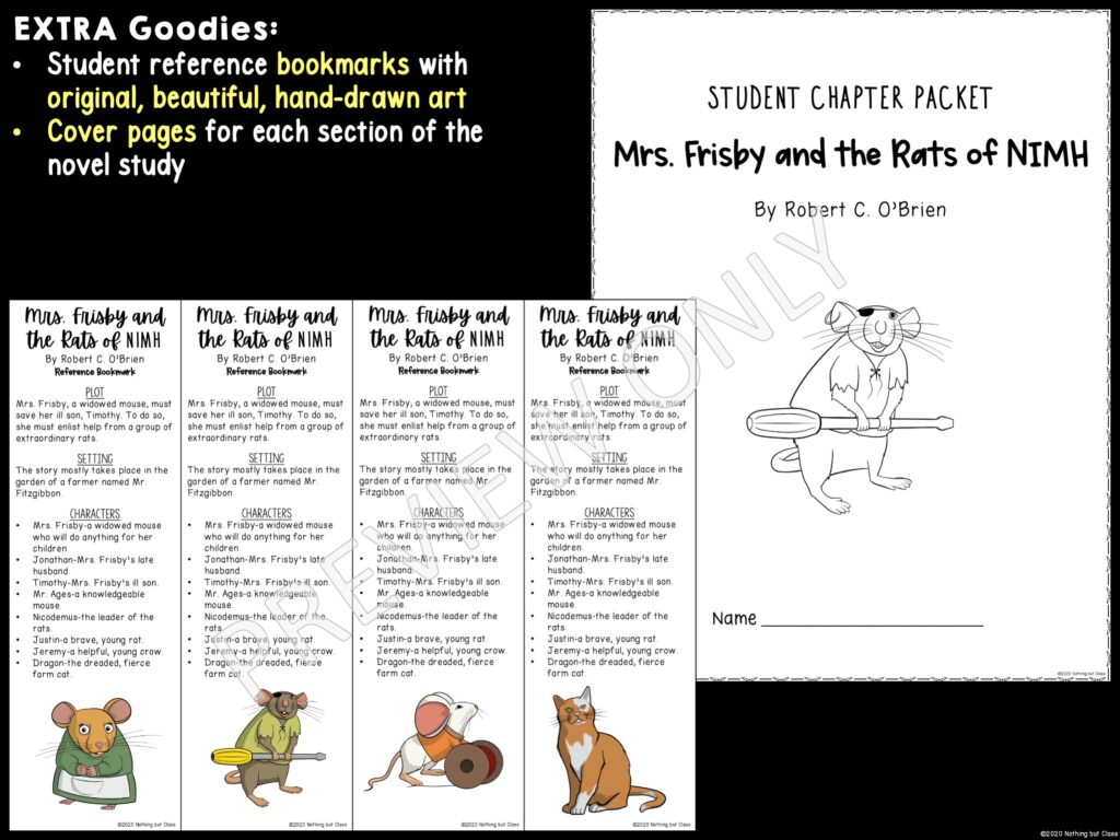 Mrs. Frisby and the Rats of Nimh Novel Study Unit | Made By Teachers