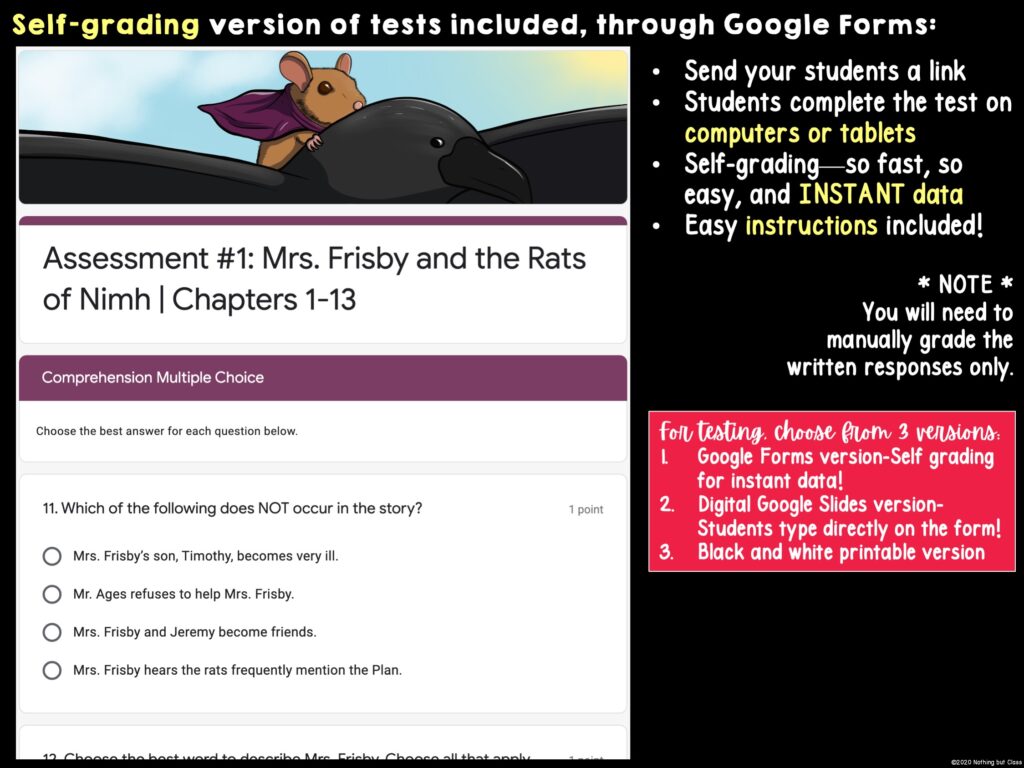 Mrs. Frisby and the Rats of Nimh Novel Study Unit | Made By Teachers
