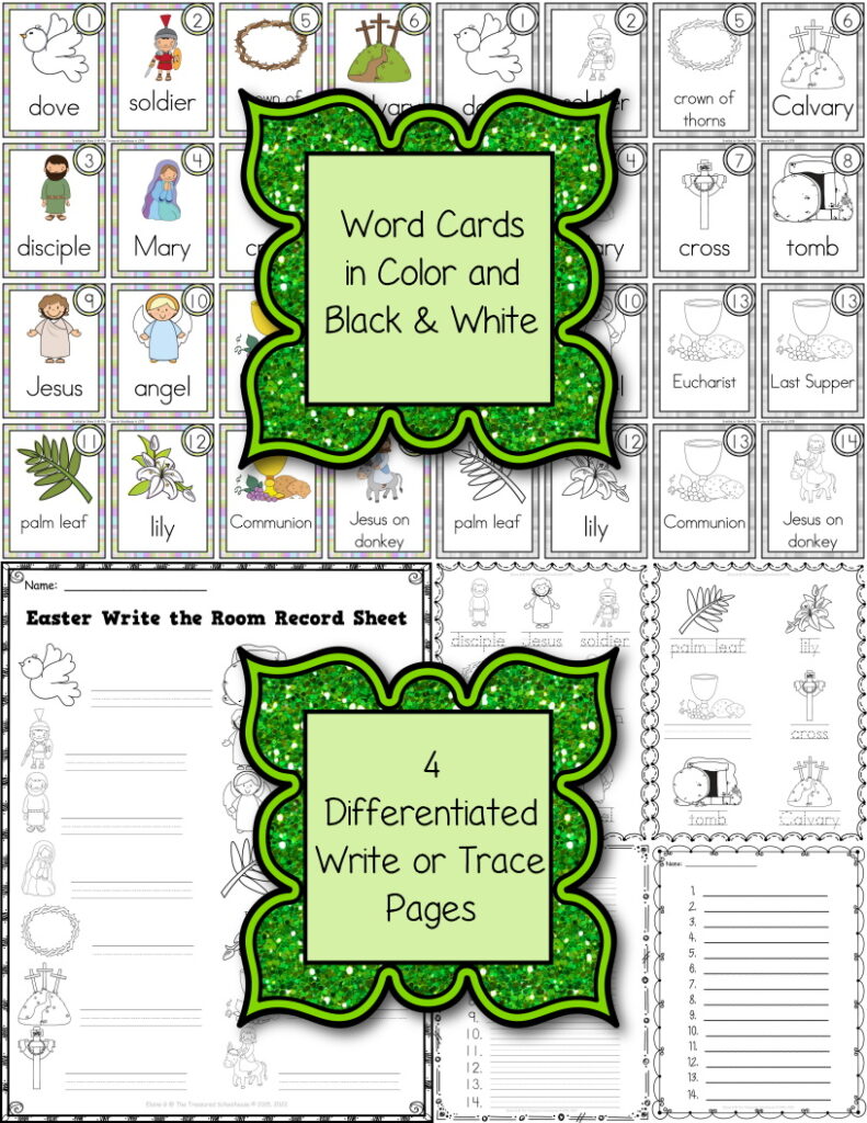 Easter Write the Room - Religious | Made By Teachers