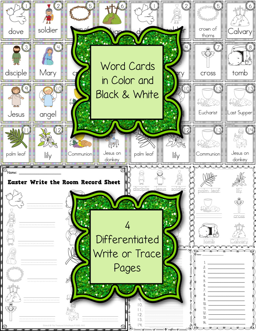 Easter Write the Room - Religious | Made By Teachers