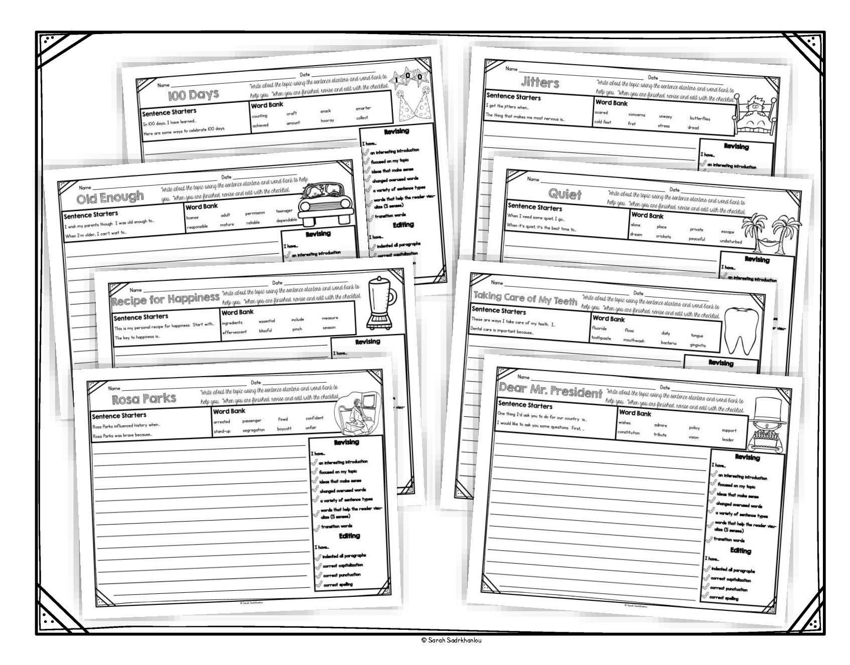 February Monthly Writing Journal with Winter Writing Prompts | Made By ...