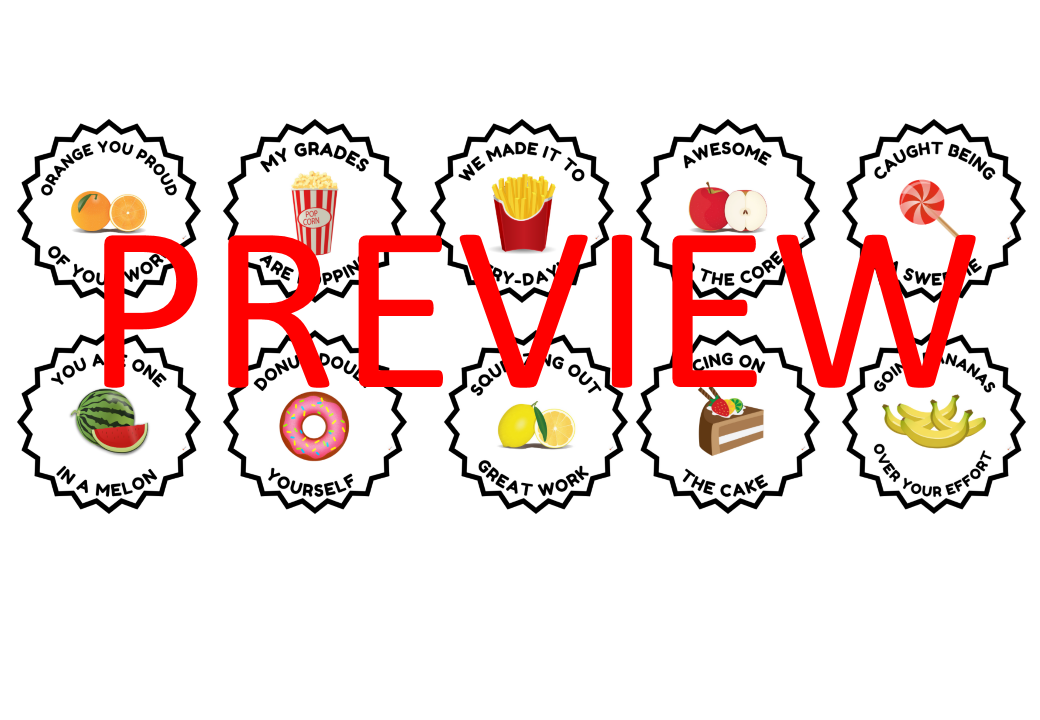 Food Puns Stickers Printable | Made By Teachers