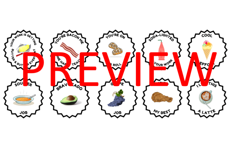 Food Puns Stickers Printable | Made By Teachers