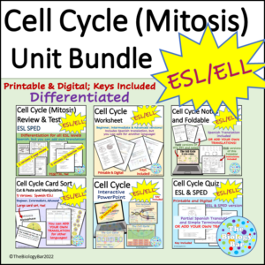 ESL Biology Cell Cycle Unit Bundle | Made By Teachers