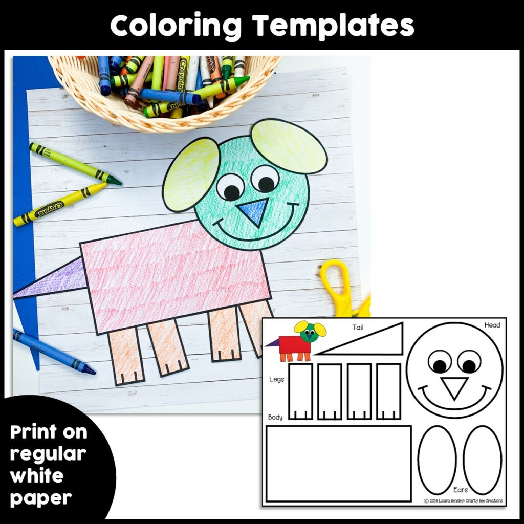 Shape Animal Craft | Dog Craft | Shape Activities | 2D Shapes | Made By ...