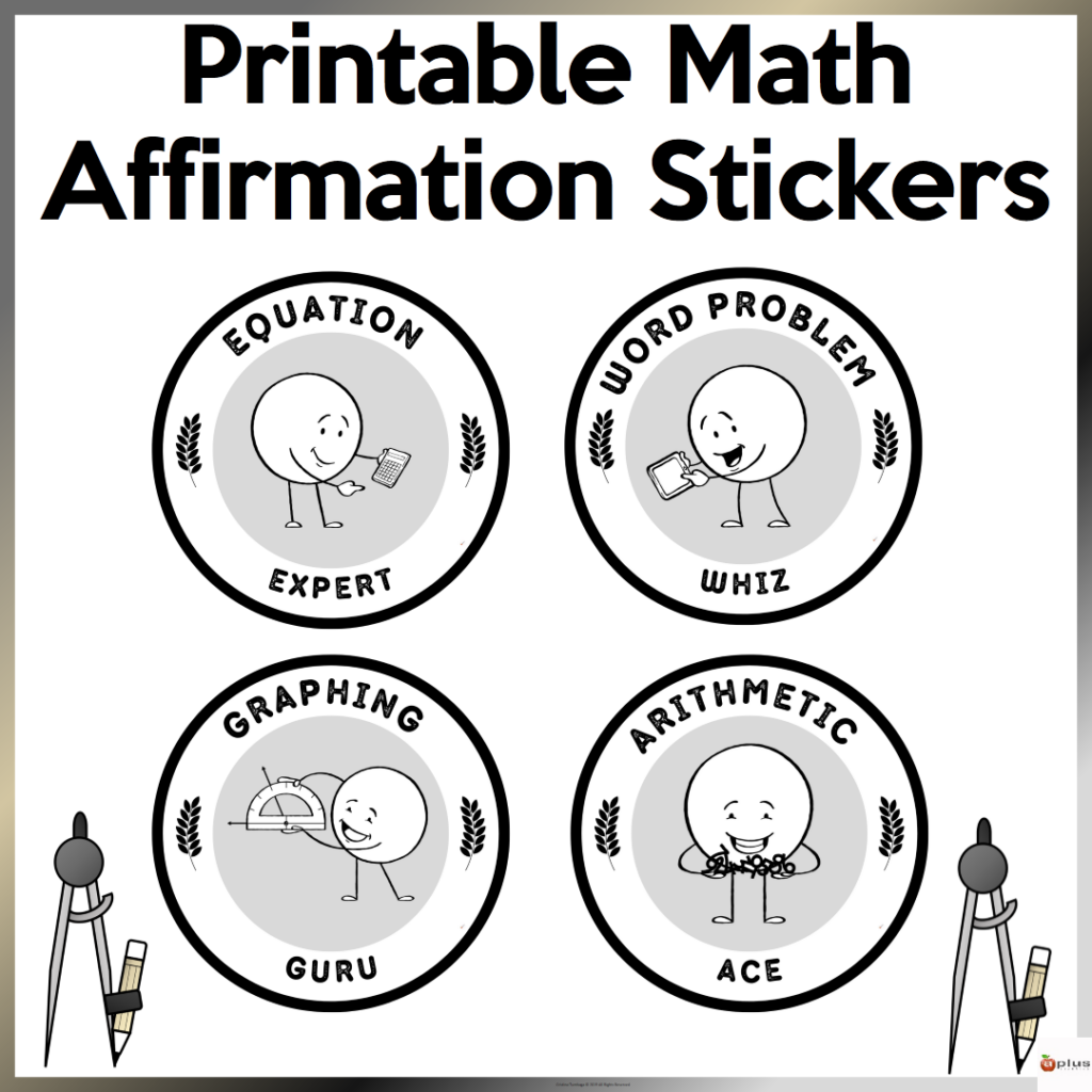 Math Affirmation Stickers Printable Made By Teachers Math Affirmation Stickers Printable Made By Teachers