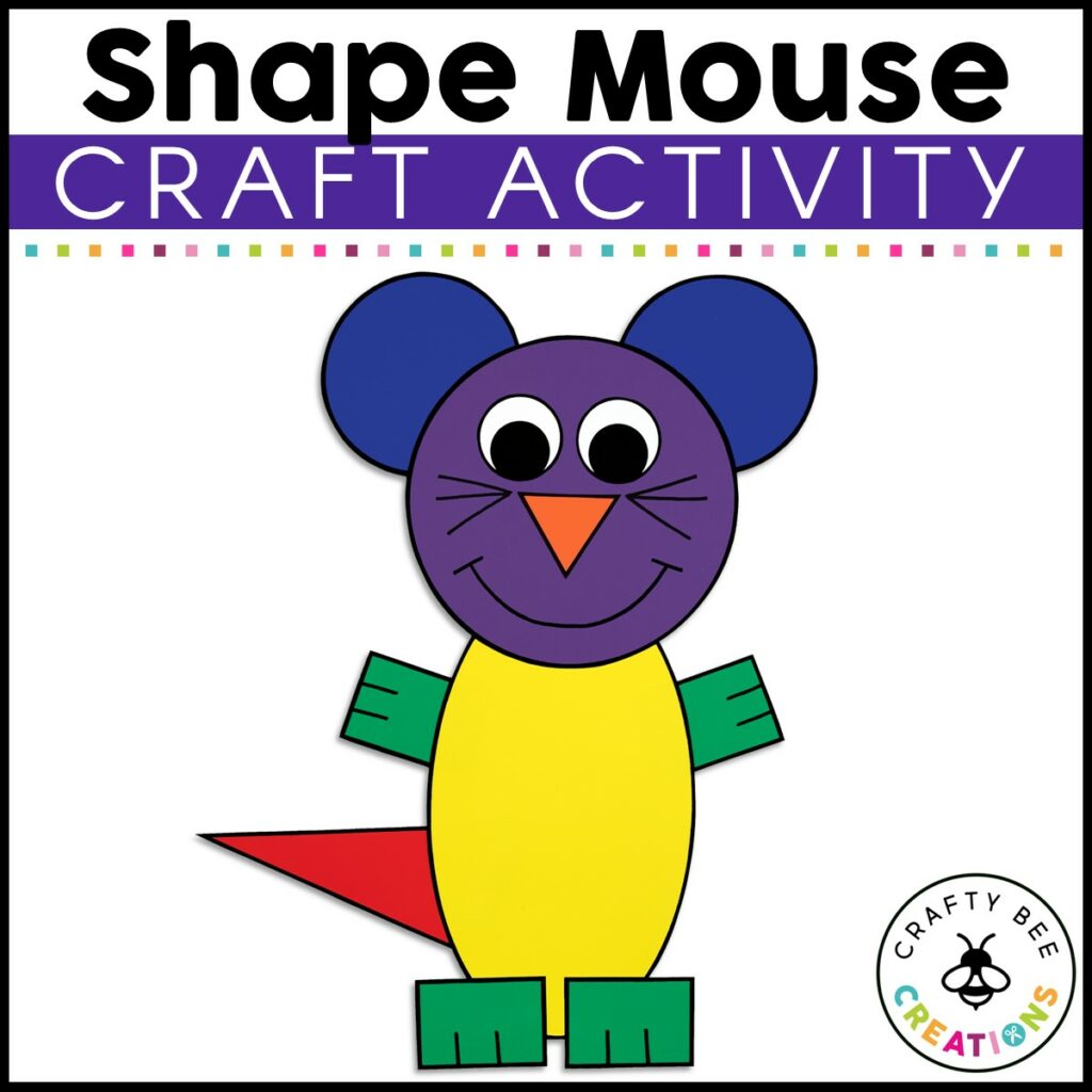 Shape Animal Craft | Mouse Craft | Shape Activities | 2D Shapes | Made ...