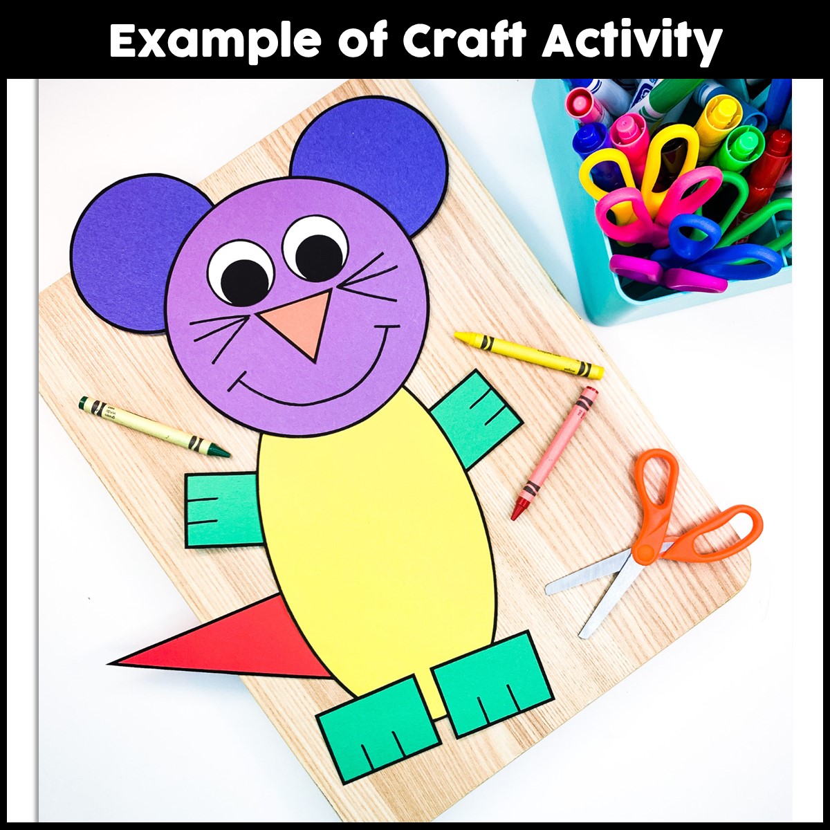 Shape Animal Craft | Mouse Craft | Shape Activities | 2D Shapes | Made ...