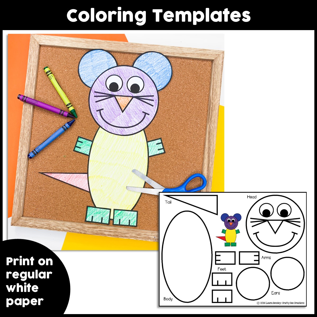 Shape Animal Craft | Mouse Craft | Shape Activities | 2D Shapes | Made ...