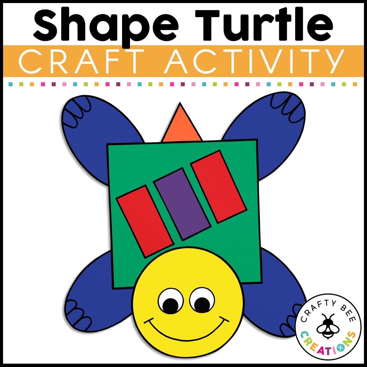 Shape Animal Craft | Turtle Craft | Shape Activities | 2D Shapes | Made ...