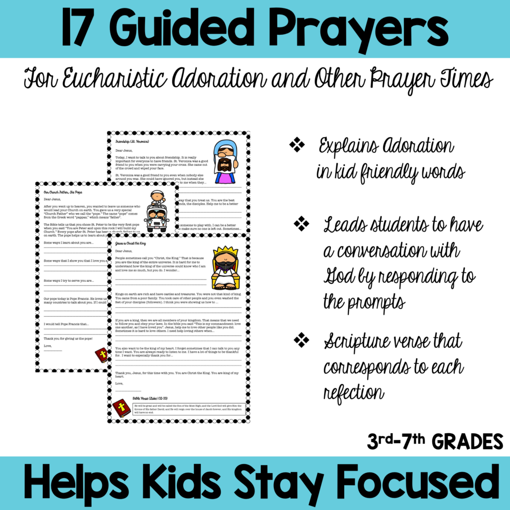 17 Guided Prayers for Eucharistic Adoration | Made By Teachers