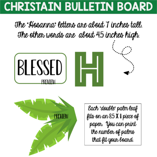 Christian Bulletin Board for Lent and Easter: Hosanna | Made By Teachers
