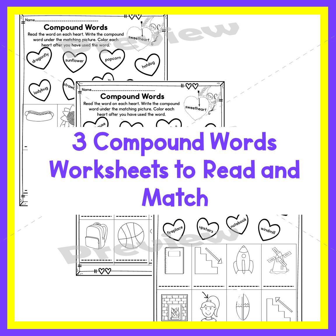 Contractions and Compound Words with Valentines Day Theme | Made By ...