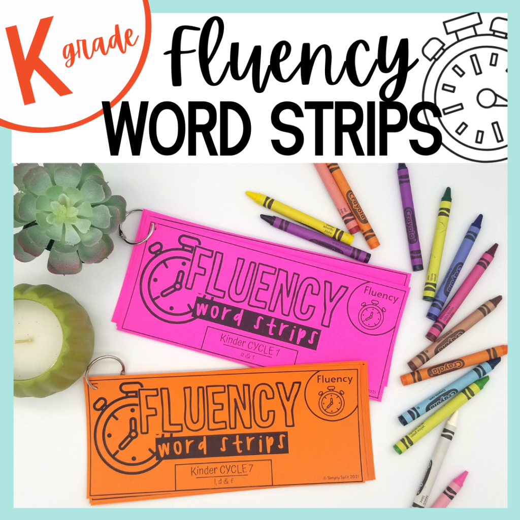 Kindergarten Fluency Letter & Word Decoding Strips | EL Skills Block ...