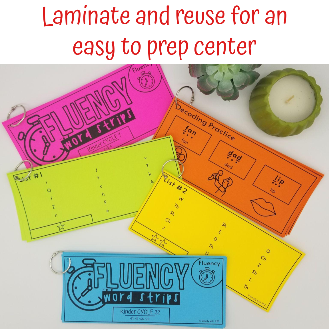 Kindergarten Fluency Letter & Word Decoding Strips | EL Skills Block ...