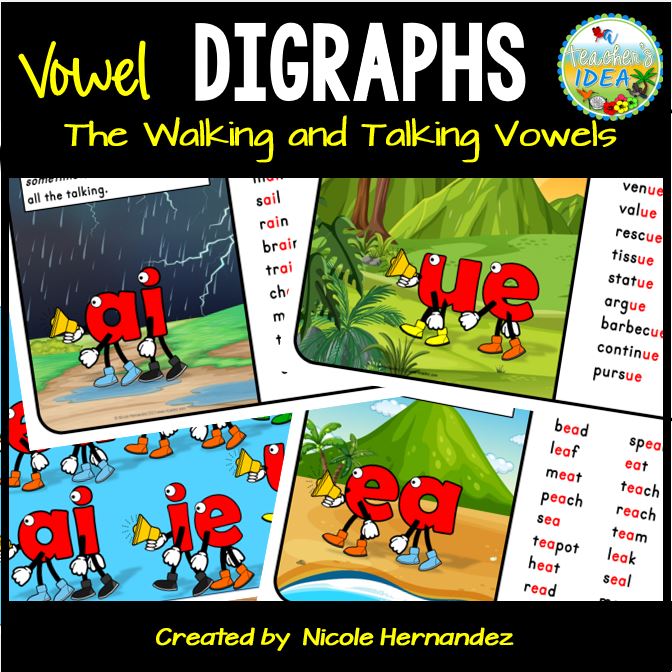 Vowel Digraphs (Vowel Teams) Posters and Student Notebook Sheets | Made ...