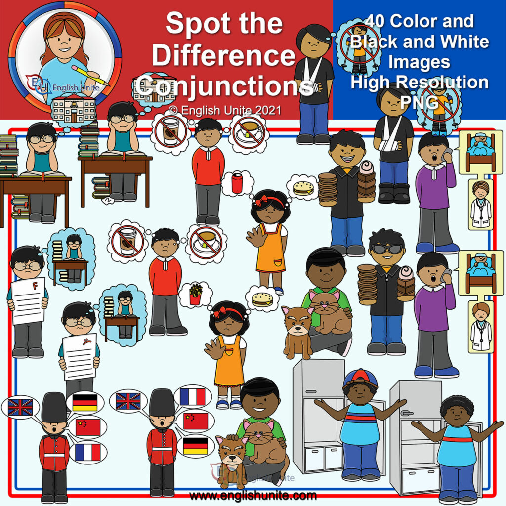 Clip Art - Spot the Difference - Conjunction | Made By Teachers