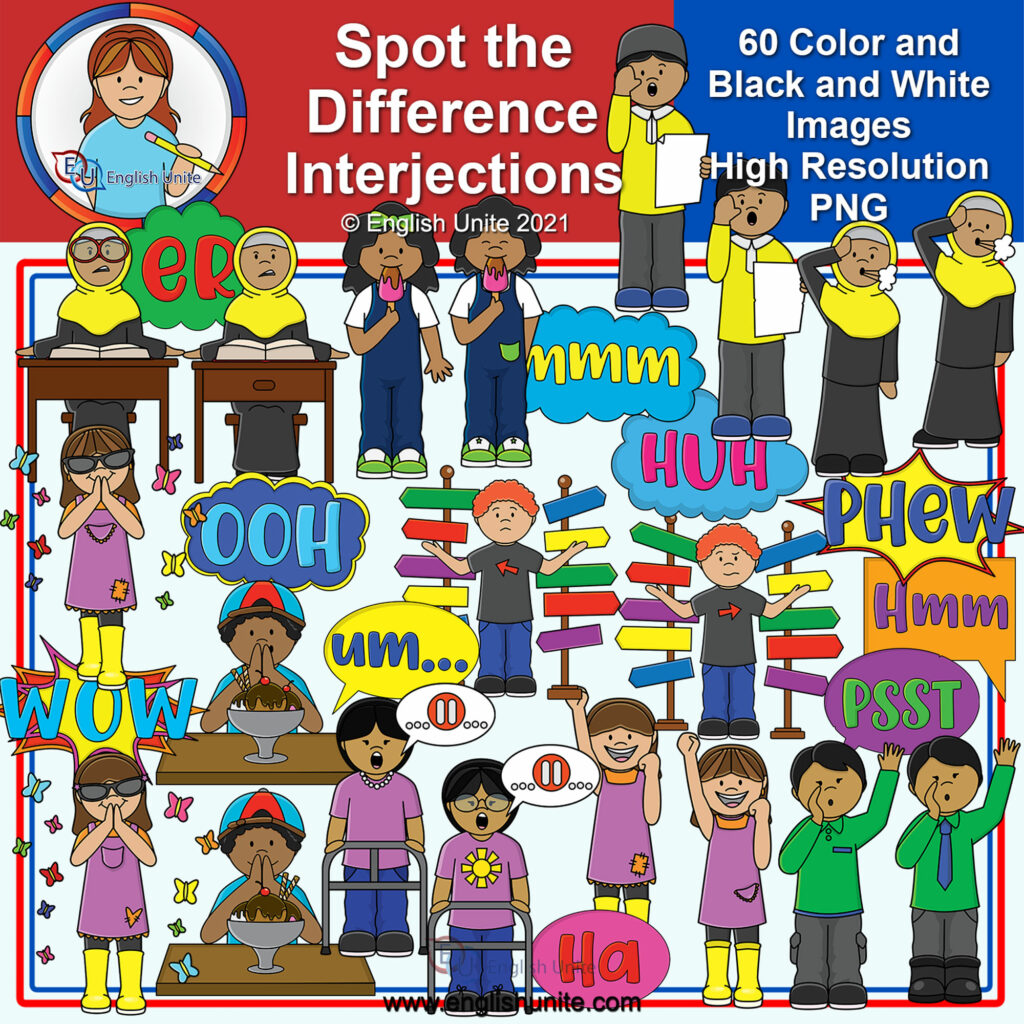 Clip Art - Spot the Difference - Interjection | Made By Teachers