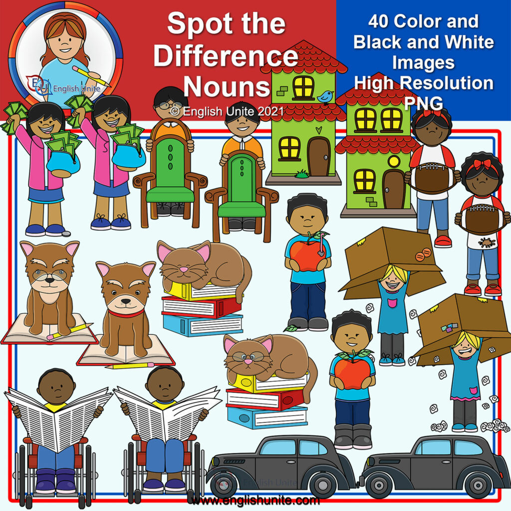 Clip Art - Spot the Difference - Noun | Made By Teachers
