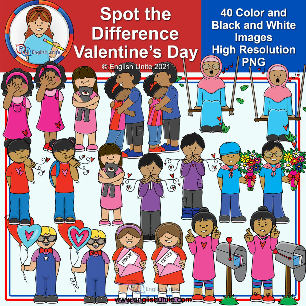 Clip Art - Spot the Difference - Valentine's Day | Made By Teachers