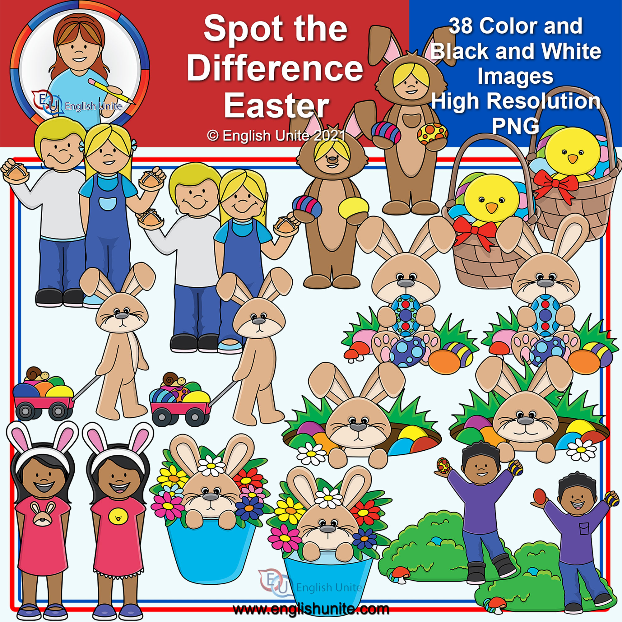 Clip Art - Spot the Difference - Easter | Made By Teachers
