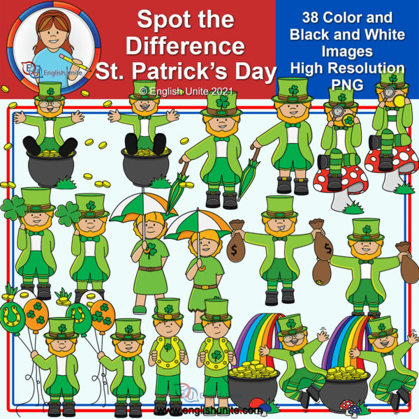 Clip Art - Spot the Difference - St. Patrick's Day | Made By Teachers