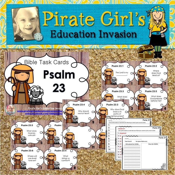 Bible Task Cards: Psalm 23 | Made By Teachers