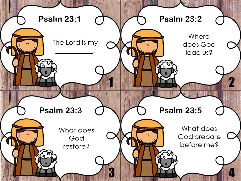 Bible Task Cards: Psalm 23 | Made By Teachers