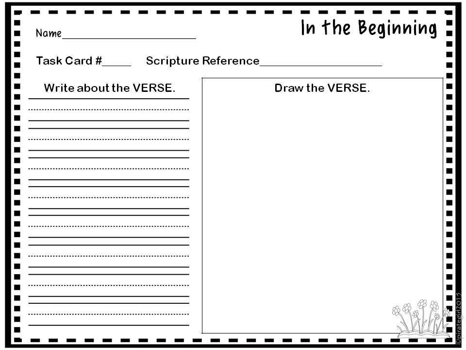 Bible Task Cards: In the Beginning | Made By Teachers