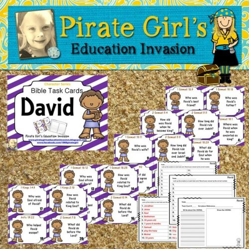 Bible Task Cards: David | Made By Teachers