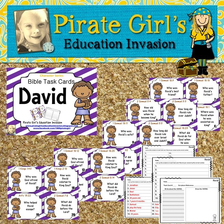 Bible Task Cards: David | Made By Teachers