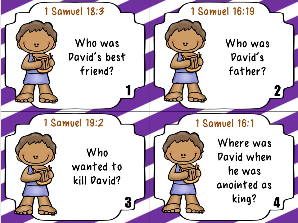Bible Task Cards: David | Made By Teachers