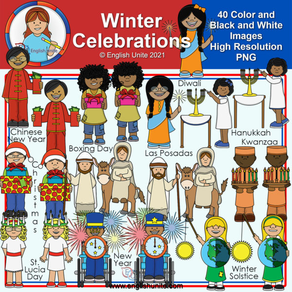 Clip Art - Spot the Difference - Winter Celebrations | Made By Teachers