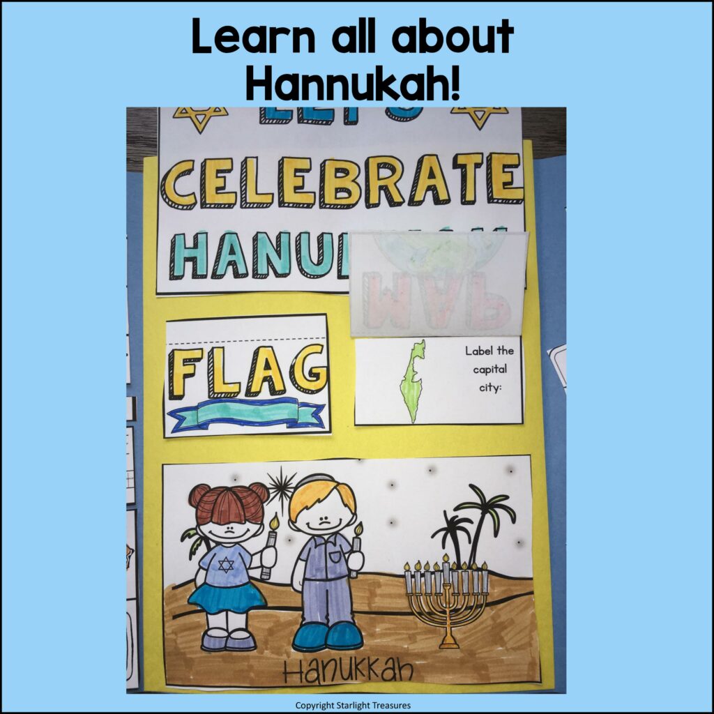 Let's Celebrate Hanukkah Lapbook for Early Learners - Christmas Around ...