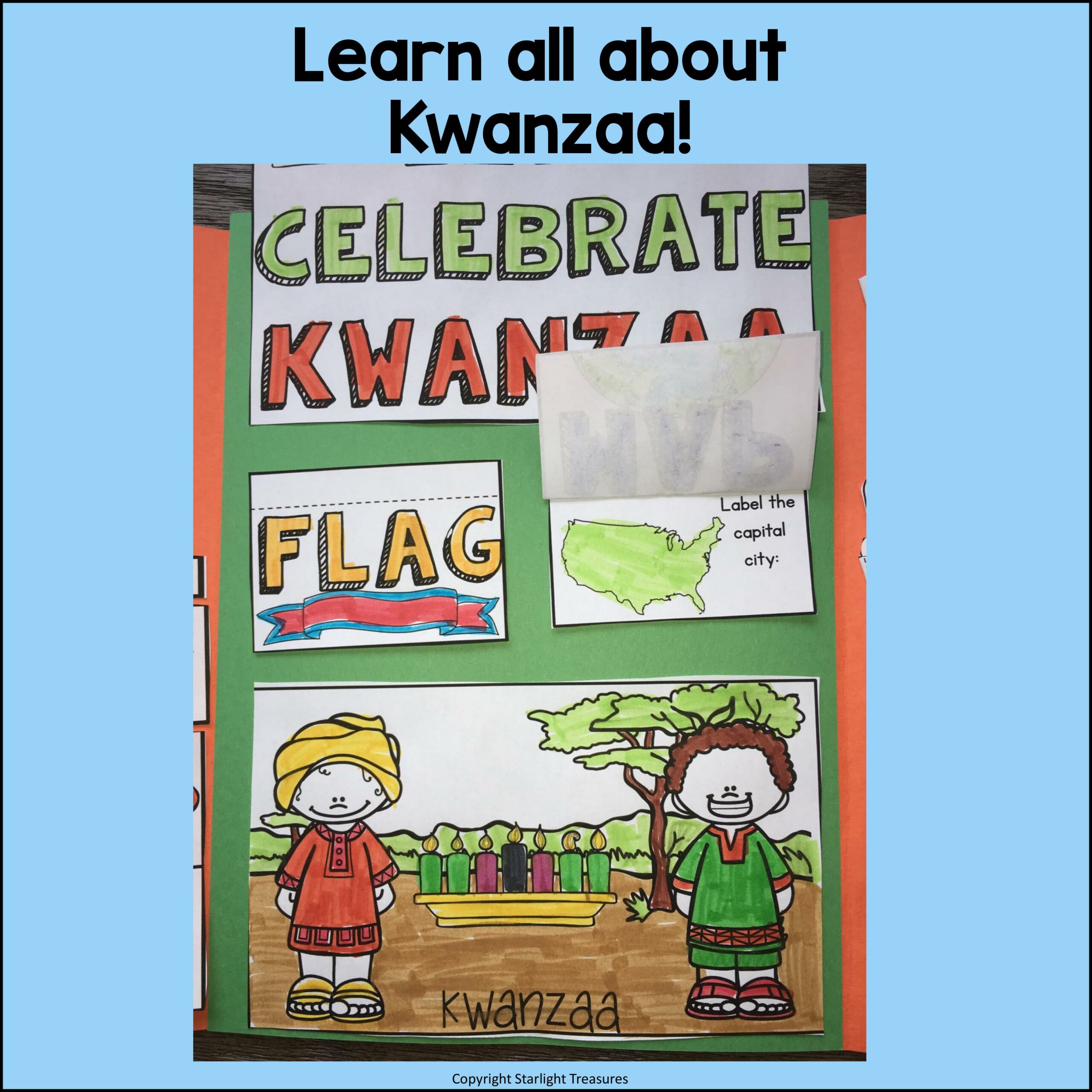 Let's Celebrate Kwanzaa Lapbook for Early Learners - Christmas Around ...