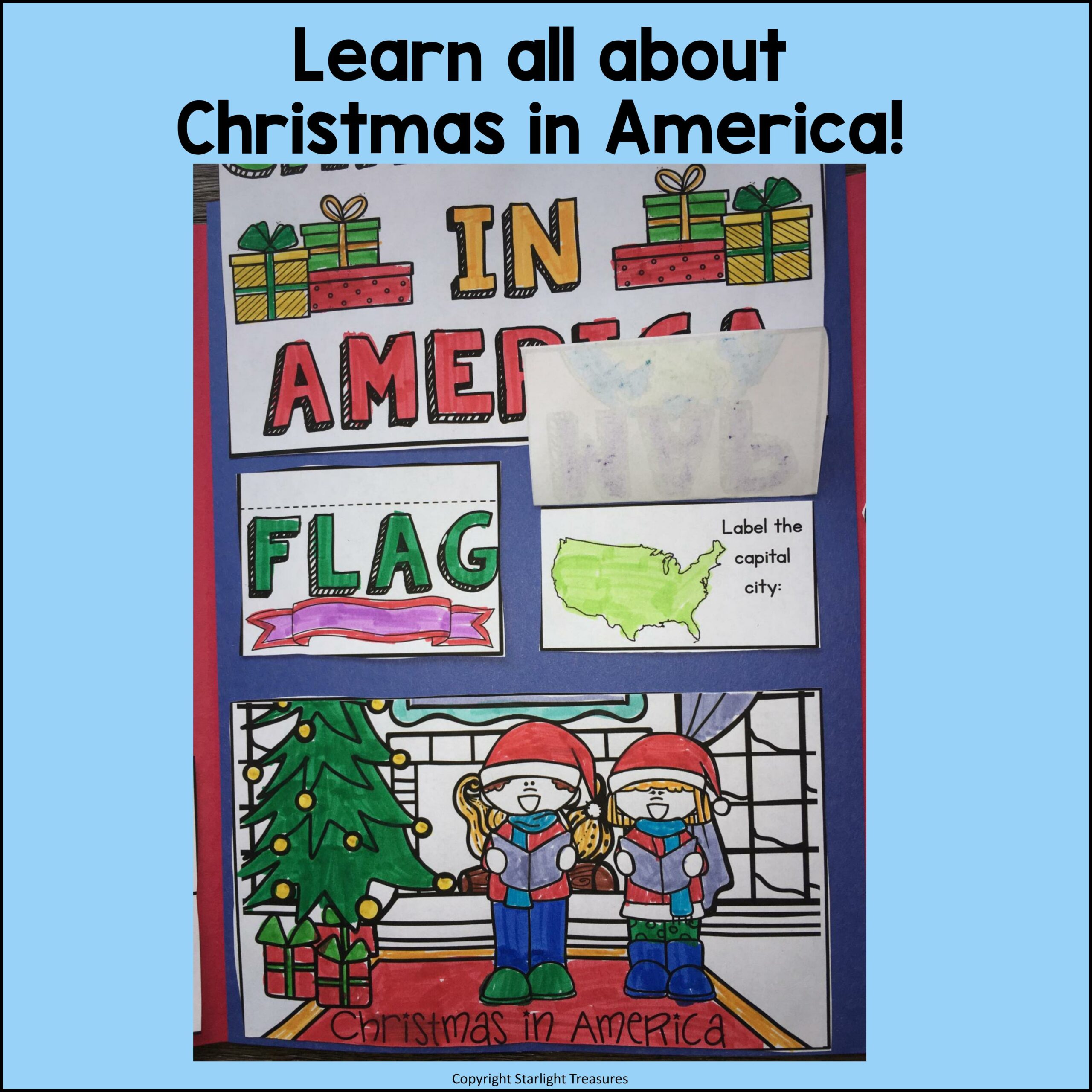 Christmas in America Lapbook for Early Learners - Christmas Around the ...