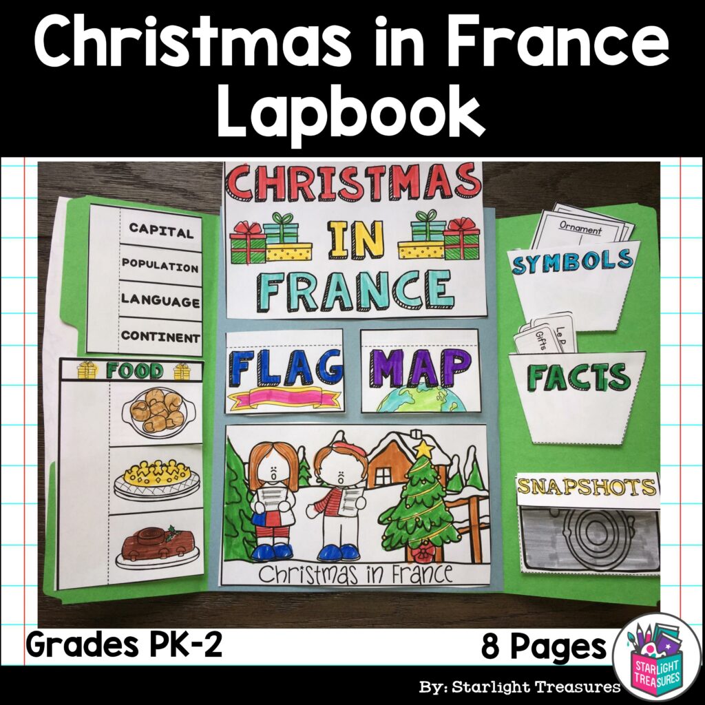 Christmas in France Lapbook for Early Learners - Christmas Around the ...