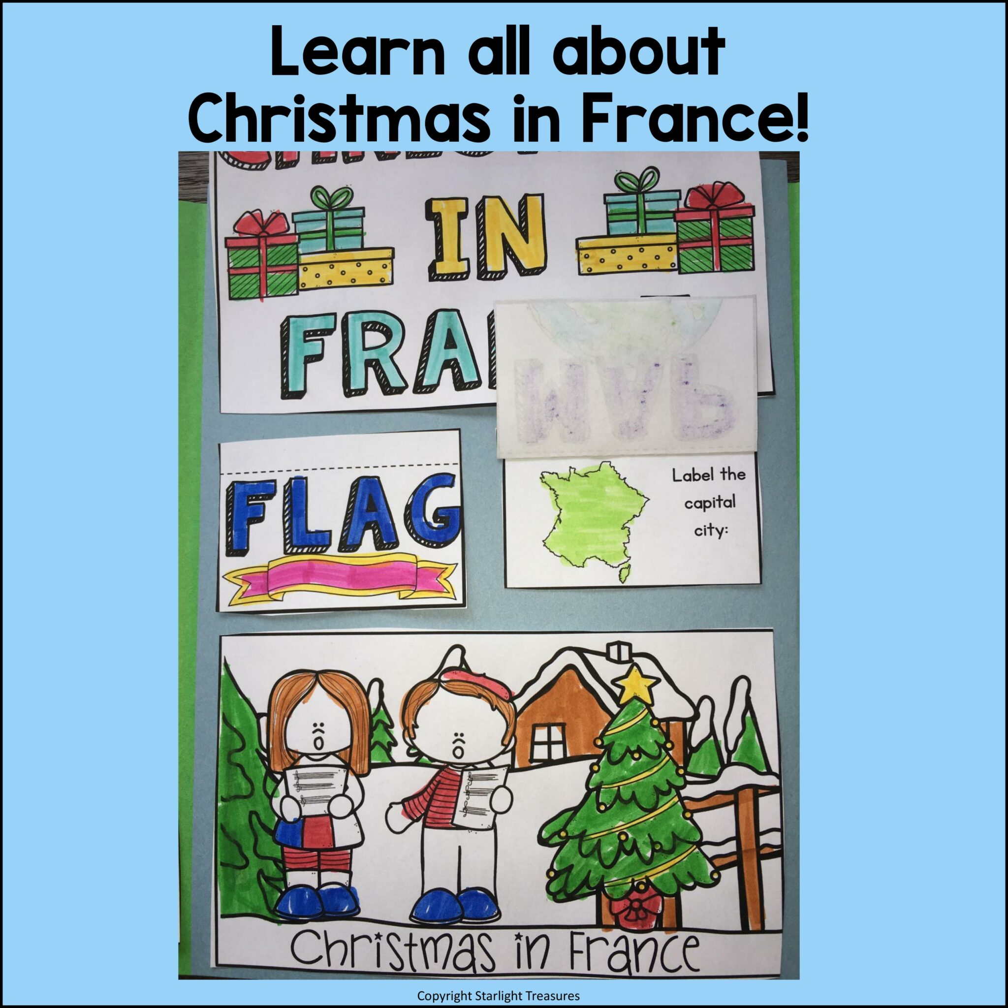 Christmas in France Lapbook for Early Learners - Christmas Around the ...