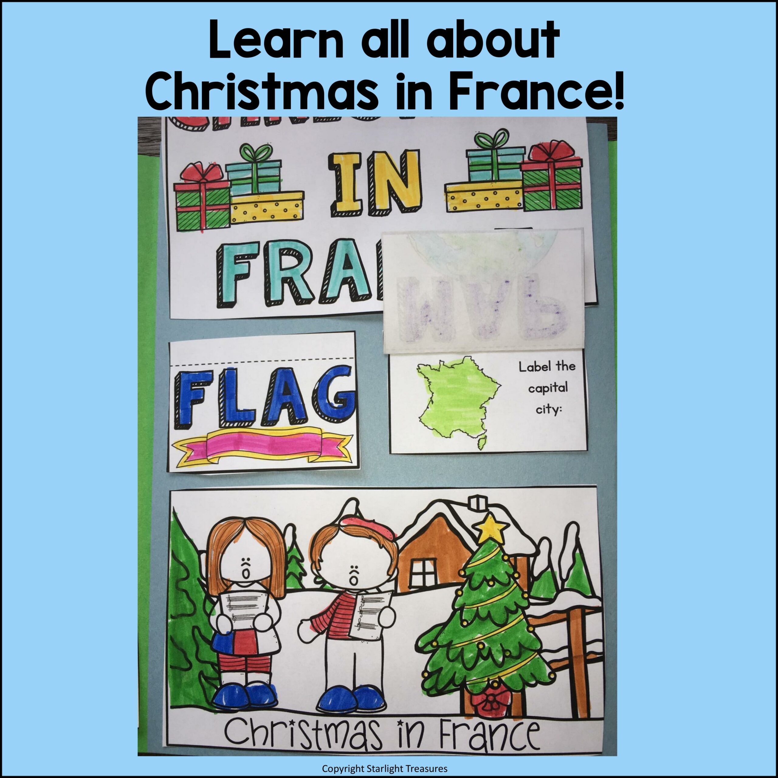 Christmas in France Lapbook for Early Learners - Christmas Around the ...