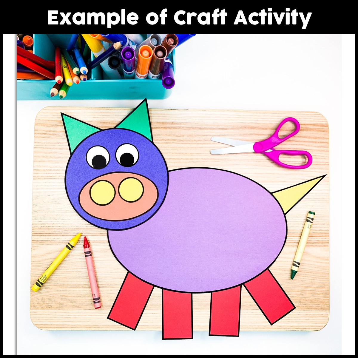 Shape Animal Craft | Pig Craft | Shape Activities | 2D Shapes | Made By ...