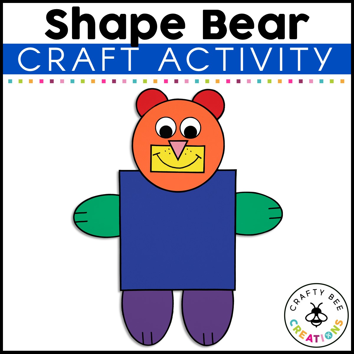 Shape Animal Craft | Bear Craft | Shape Activities | 2D Shapes | Made ...