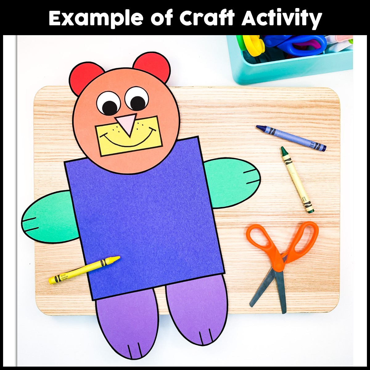 Shape Animal Craft | Bear Craft | Shape Activities | 2D Shapes | Made ...