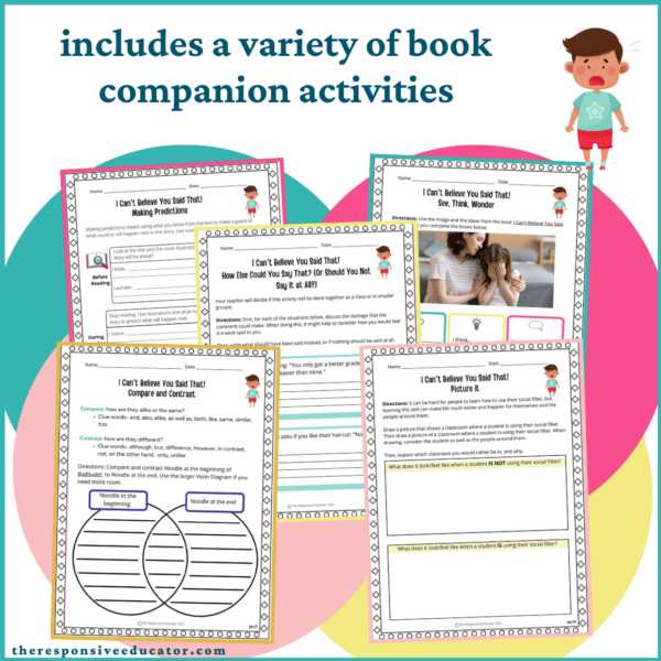 I Can't Believe You Said That! Interactive Read Aloud Lesson Plan ELA ...